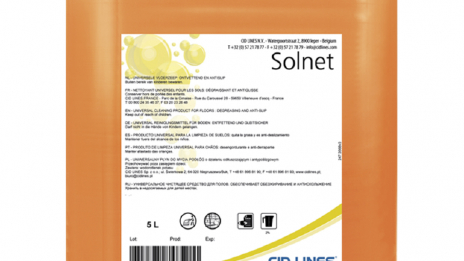 Solnet - Vloerzeep 5L - 23.45€ | klussendecat